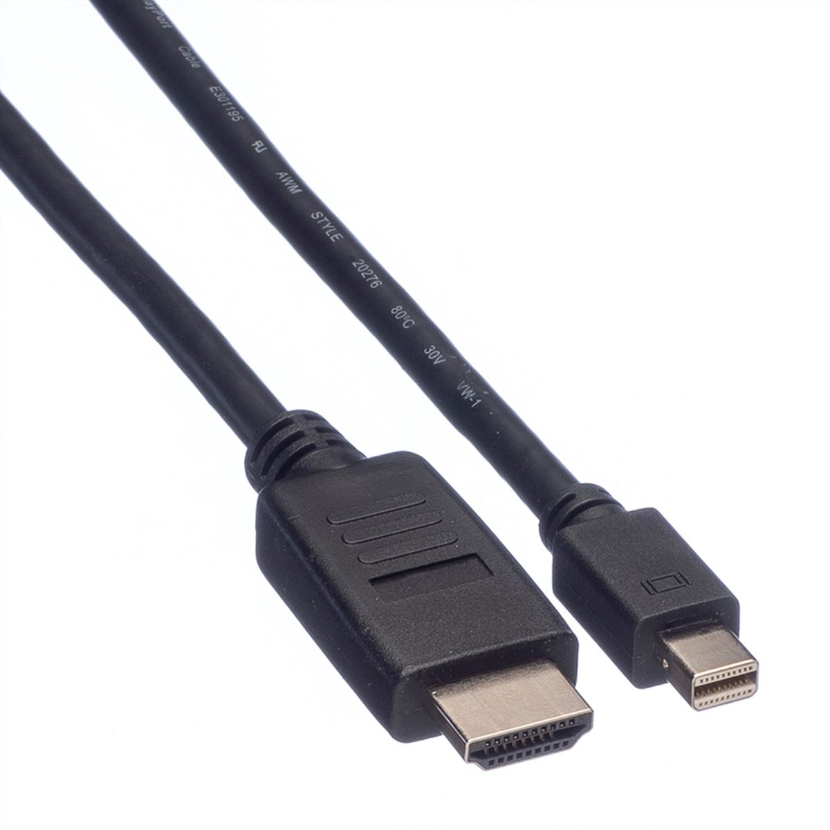 VALUE Mini DisplayPort Kabel, Mini DP-HDTV, ST/ST, schwarz, 2 m ...