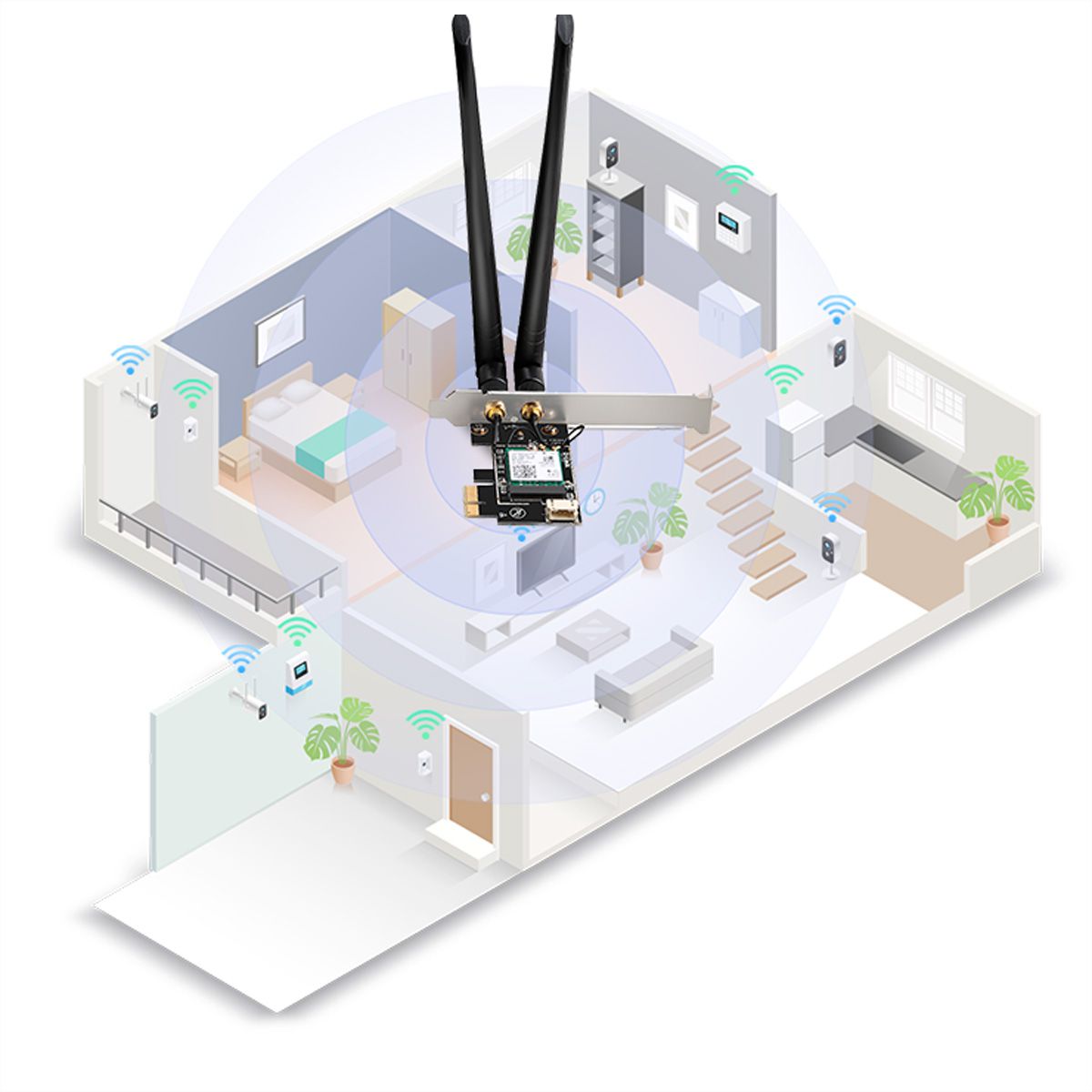 D-Link DWA-X582 Wi-Fi 6 PCIe Adapter AX3000 mit Bluetooth 5.0 - SECOMP ...