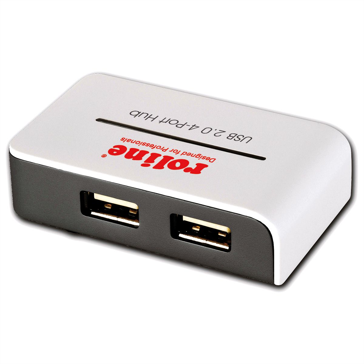 ROLINE USB 2.0 Hub "Black and White", 4 Ports, mit Netzteil - SECOMP ...