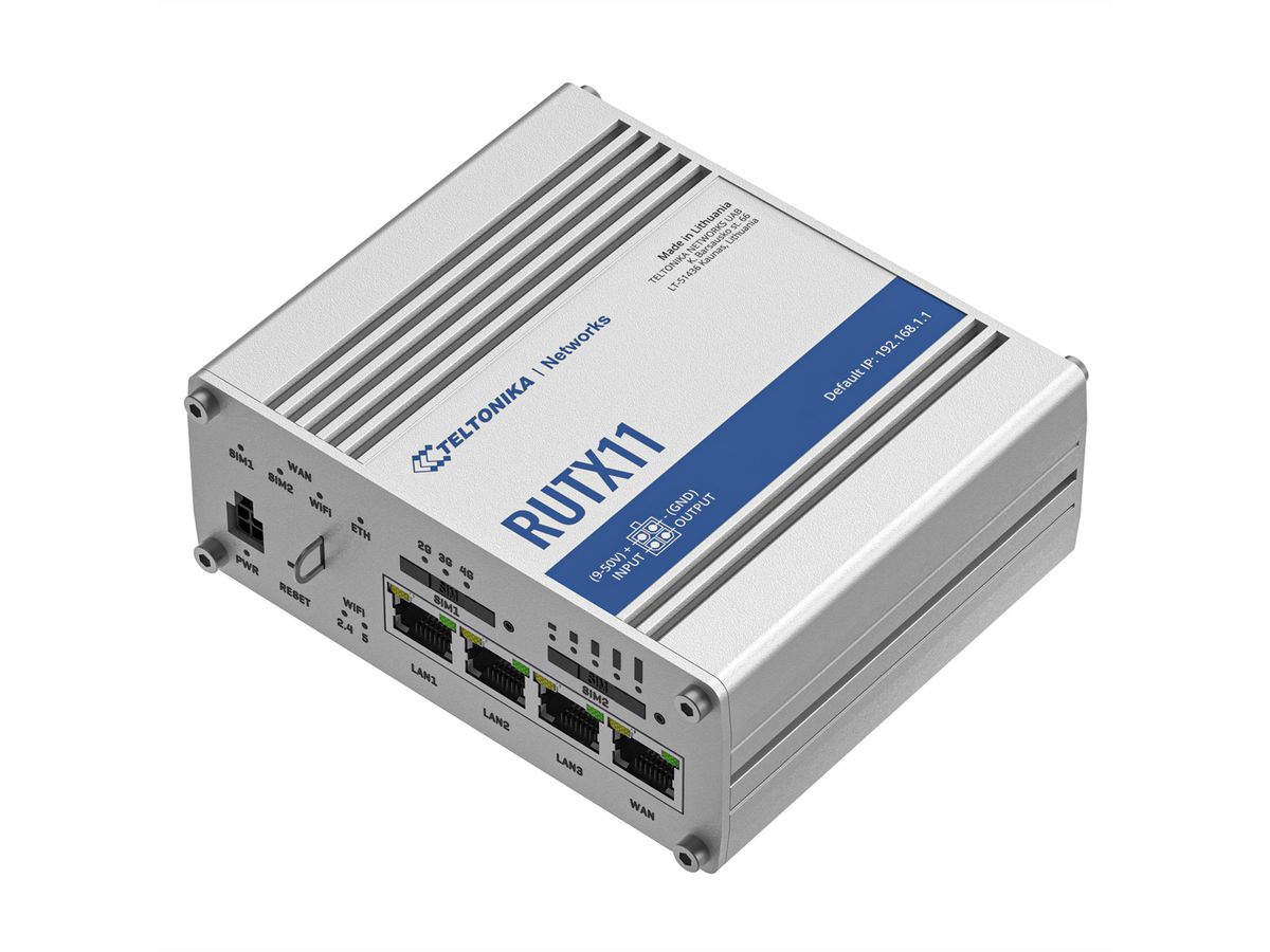 TELTONIKA RUTX11 LTE/4G Industrie Router - SECOMP Electronic Components ...