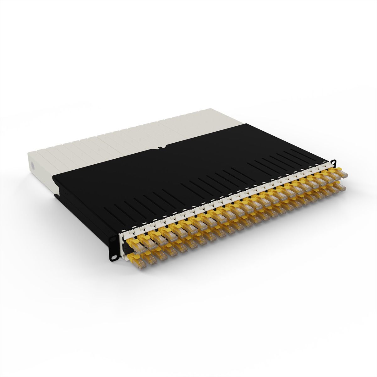 patchbox.one 8RU UTP gelb Cat.6a 0,8m - SECOMP Electronic Components GmbH