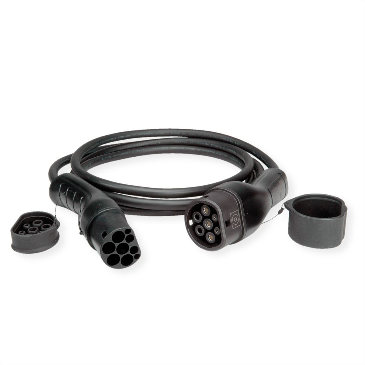 ROLINE E-Auto Ladekabel Typ2, 3-phasig, 480VAC (3P+N+E), 16 A, 11 kW, 5 ...