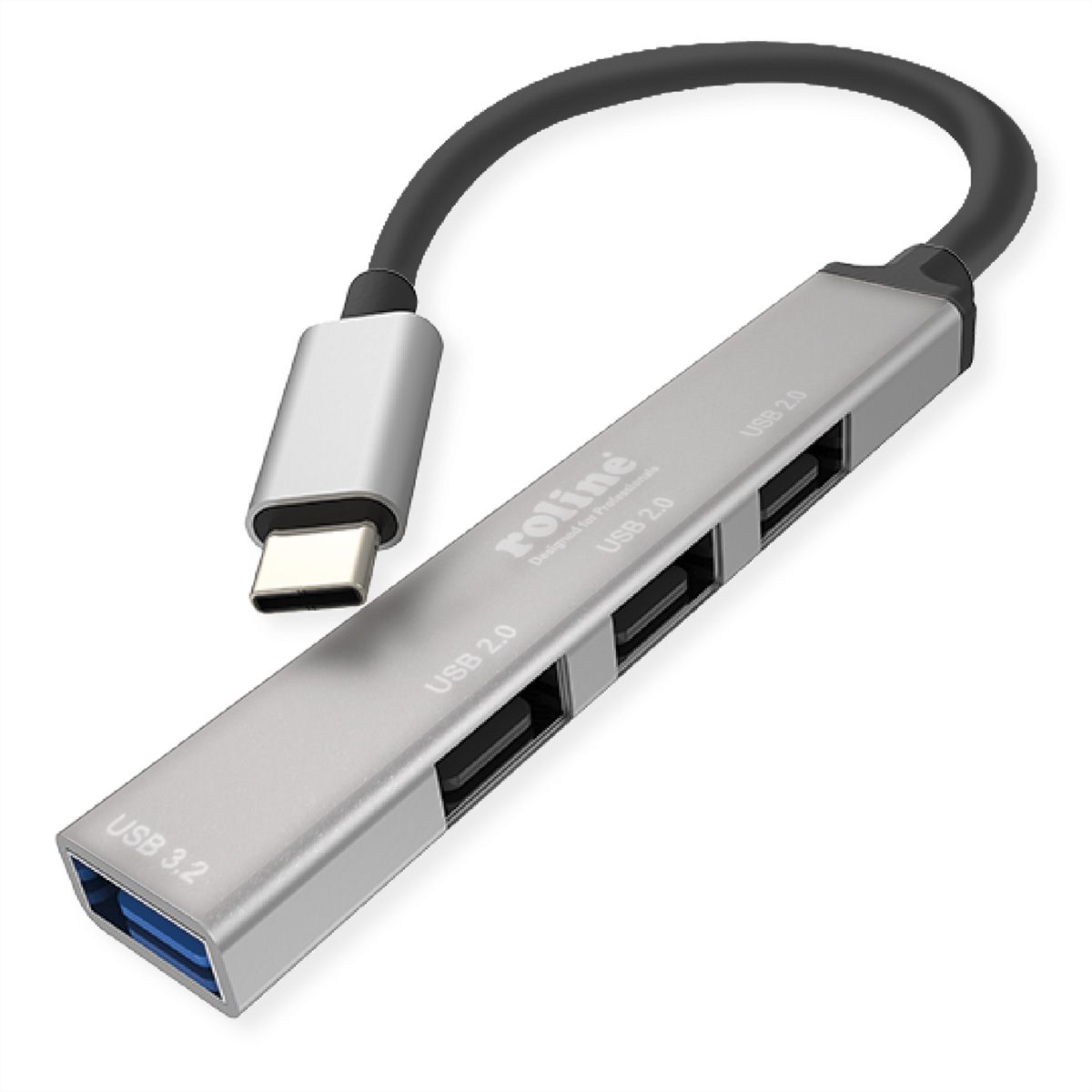 ROLINE USB 3.2 Gen 1 Hub, 4fach, Typ C Anschlusskabel - SECOMP ...