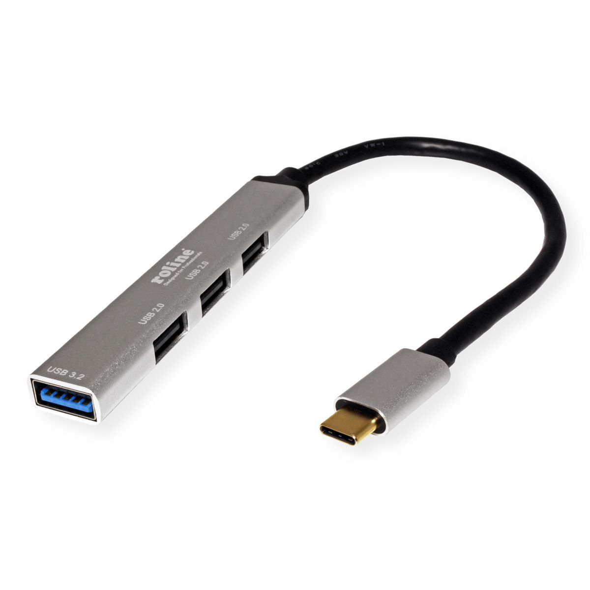 ROLINE USB 3.2 Gen 1 Hub, 4fach, Typ C Anschlusskabel - SECOMP ...