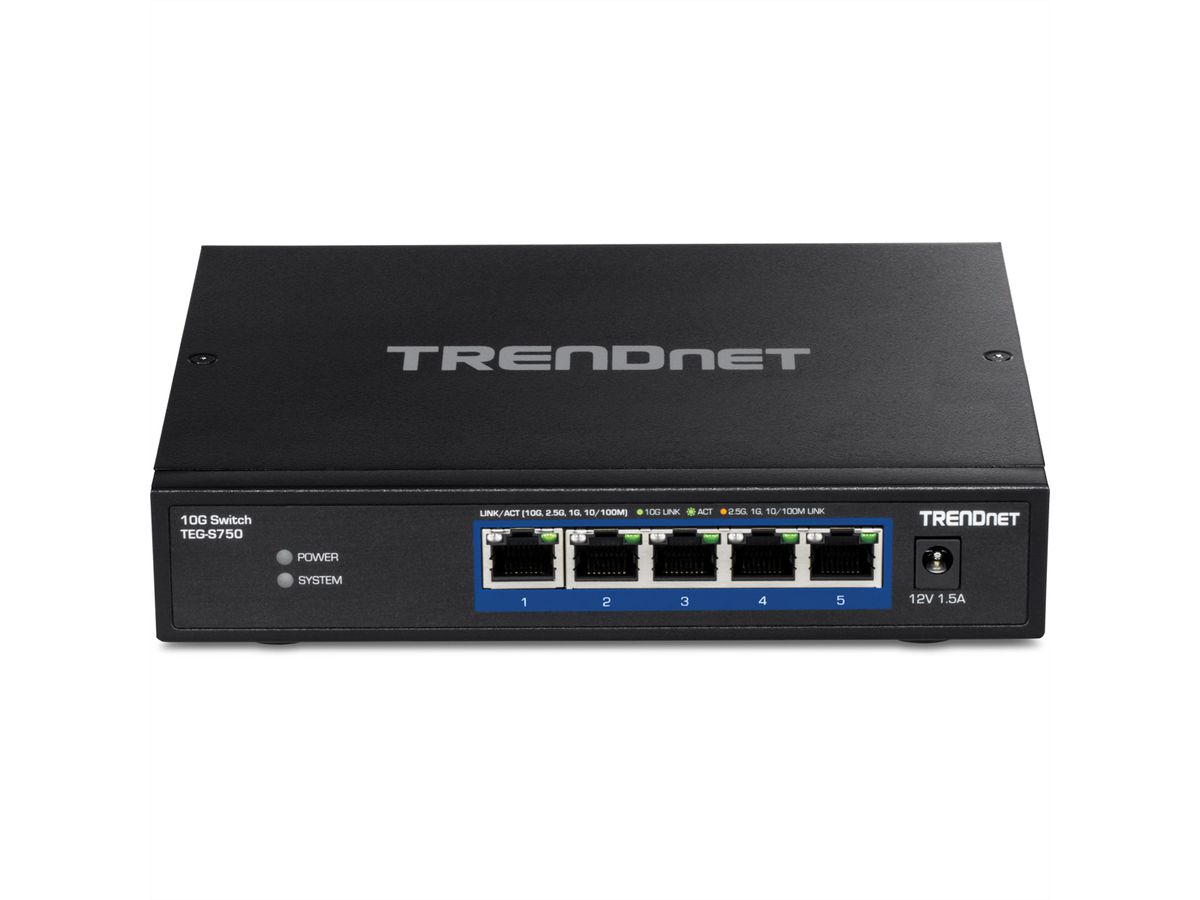 TRENDnet TEG-S750 5-Port 10G Switch, schwarz - SECOMP Electronic ...