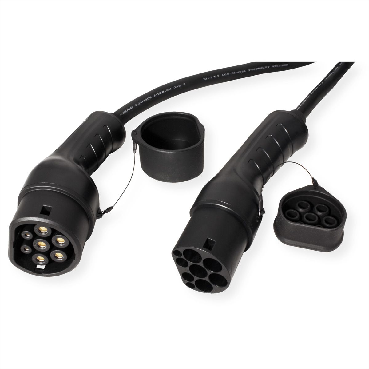 ROLINE E-Auto Ladekabel Typ2, 3-phasig, 480VAC (3P+N+E), 16 A, 11 kW ...