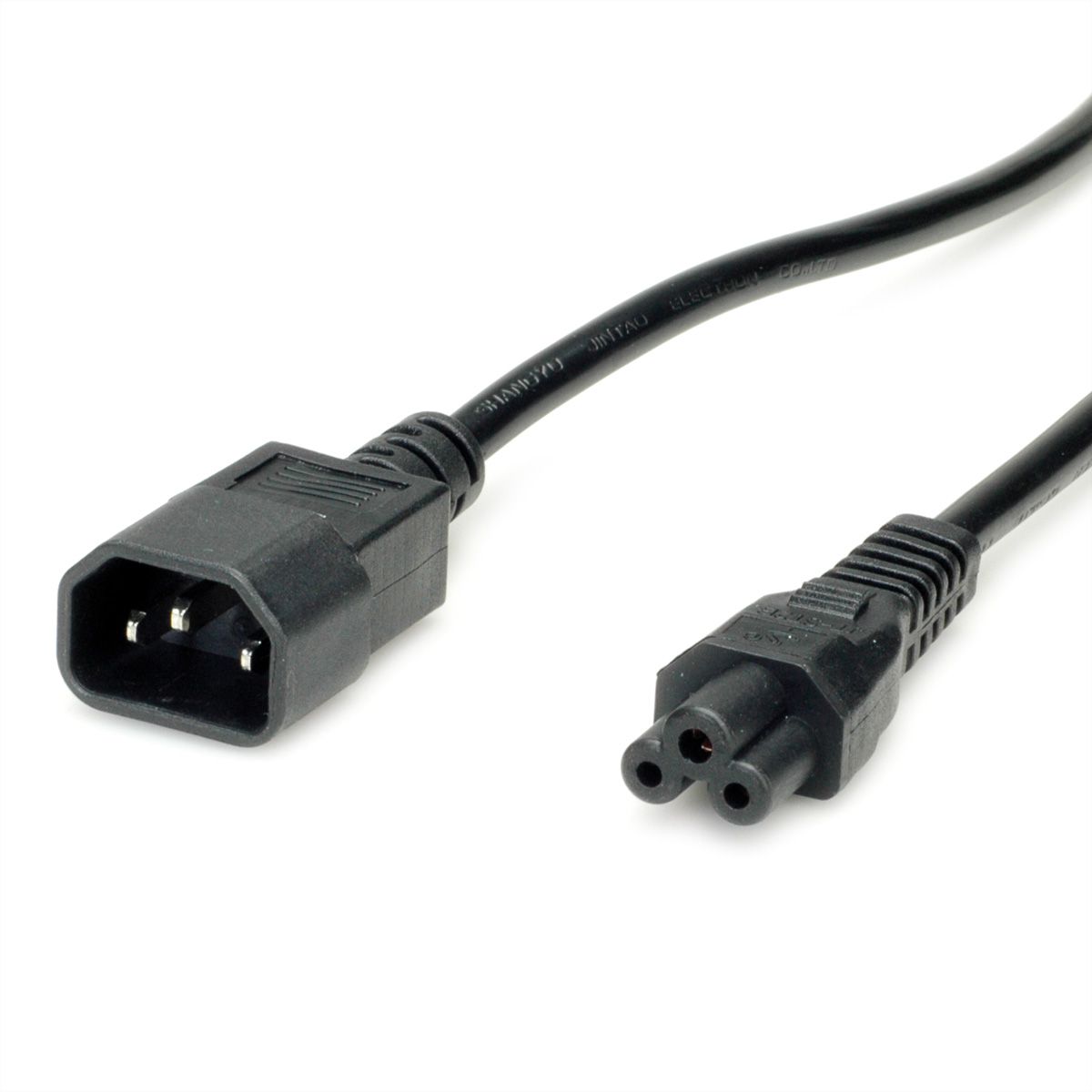 VALUE Netzkabel IEC320/C14 Stecker - C5 Buchse, schwarz, 1,8 m - SECOMP ...