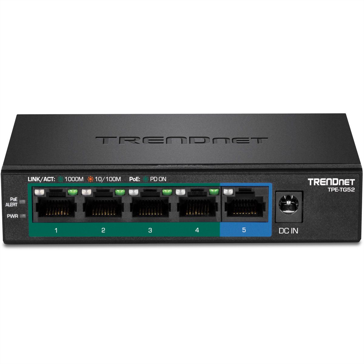 TRENDnet TPE-TG52 5-Port PoE Switch Gigabit PoE+ 32W - SECOMP ...