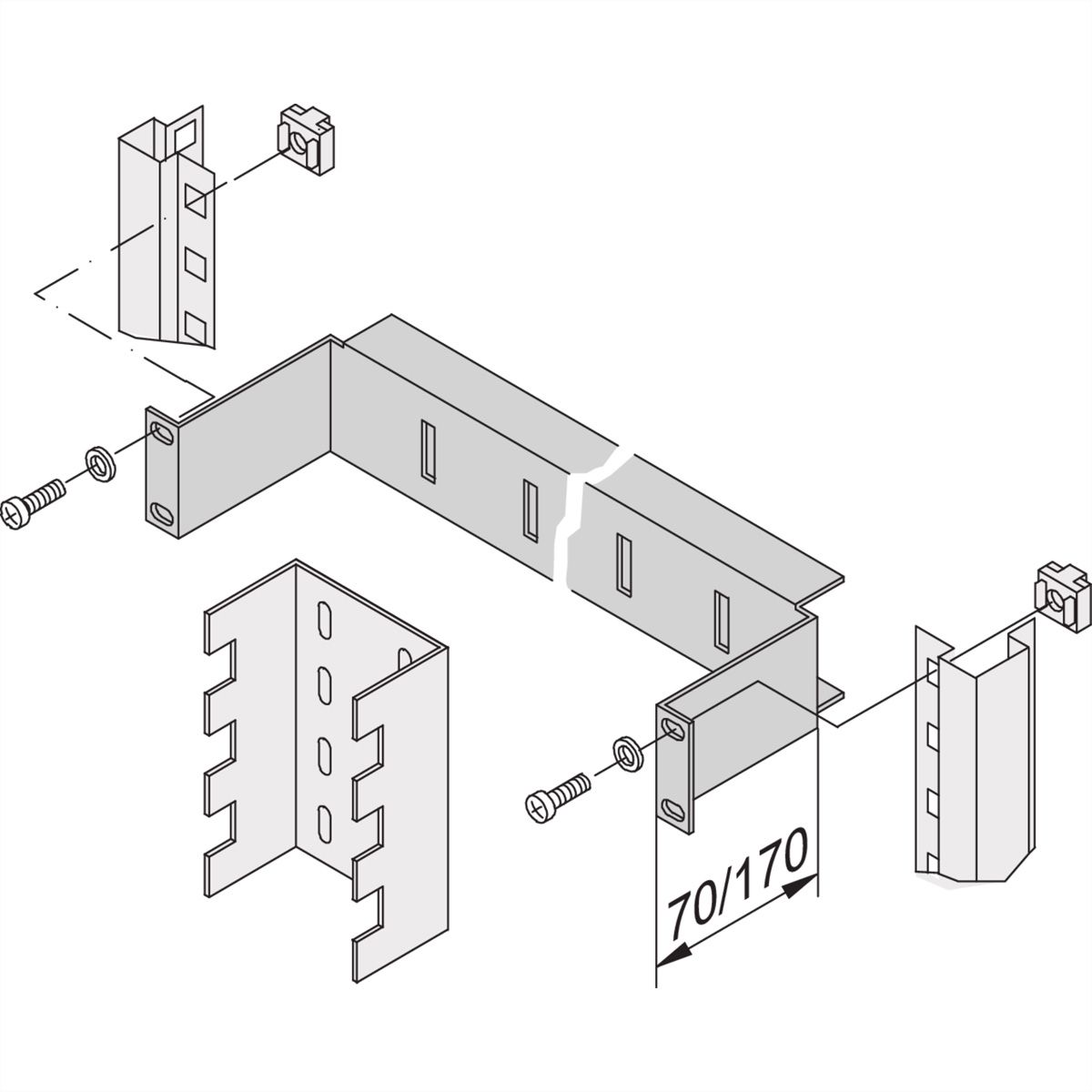 SCHROFF 19"-Montagebügel - MONTAGESCHIENE F. LSA PLUS - SECOMP ...