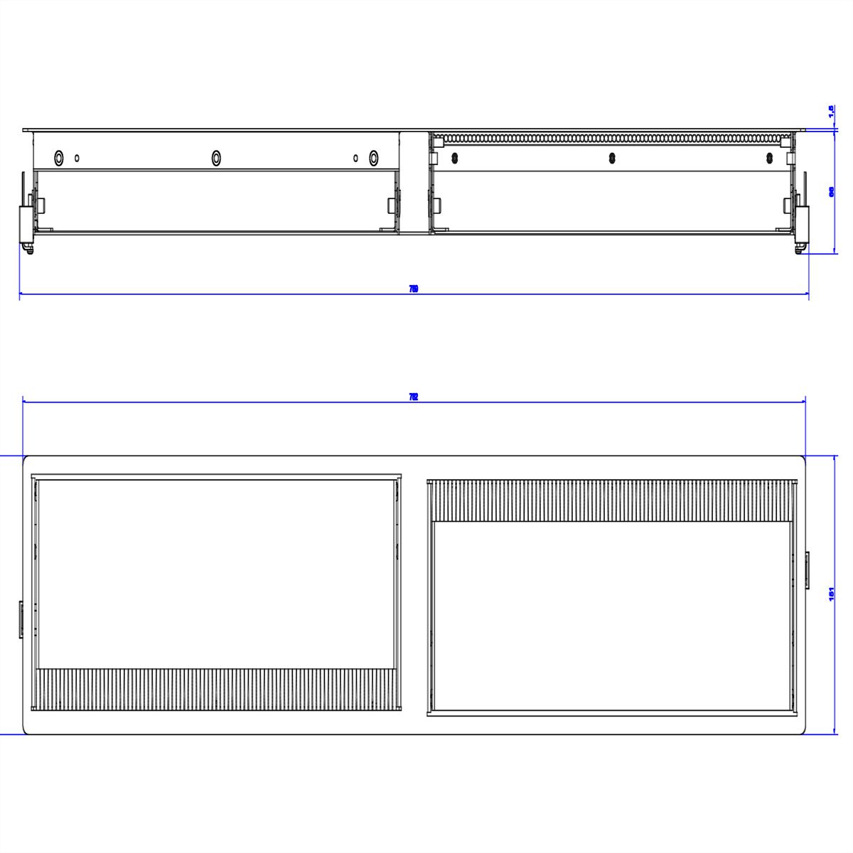 BACHMANN CONI DUO Einbaurahmen 12-fach, 2x 6-fach Rahmen weiss - SECOMP ...